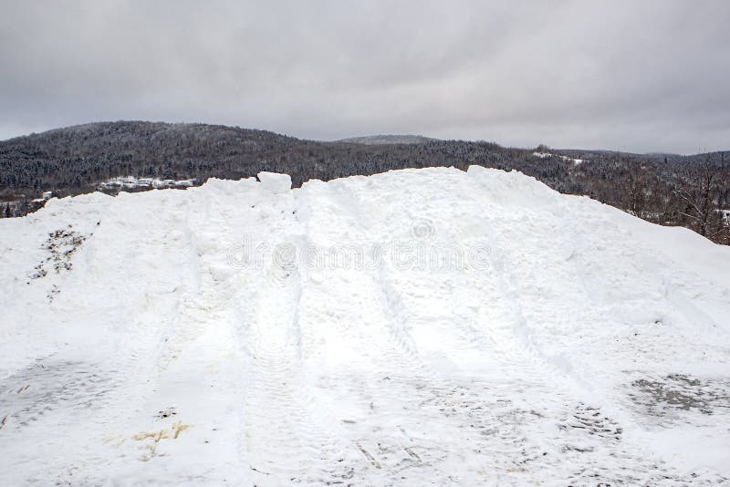 Snow Plowed Bank stock image. Image of dreary, snowplow - 249916297