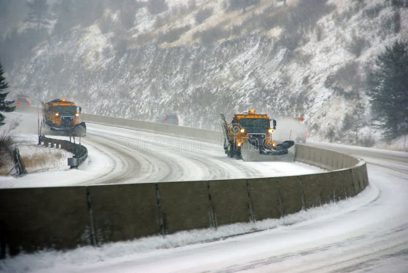 Snow Plows Keep the Road Open Stock Photo - Image of eastern, plow ...