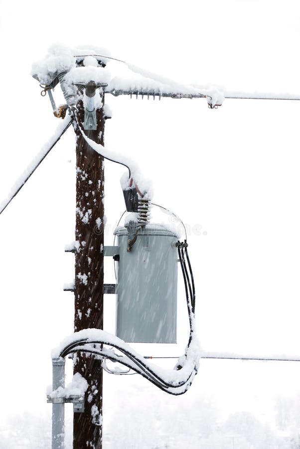 Snow Power stock image. Image of transformer, wires, steel - 26780387
