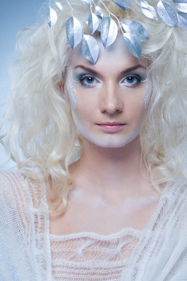 Snow Queen stock image. Image of frozen, complexion, makeup - 27944463