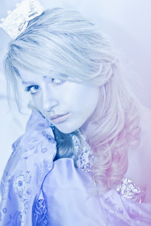 Goth Woman with White Hair Portrait Stock Image - Image of beautiful ...