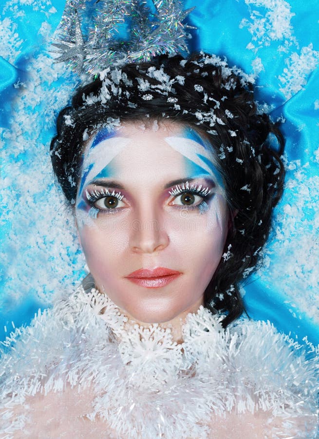 Snow-queen stock photo. Image of fashion, metal, blue - 28658424