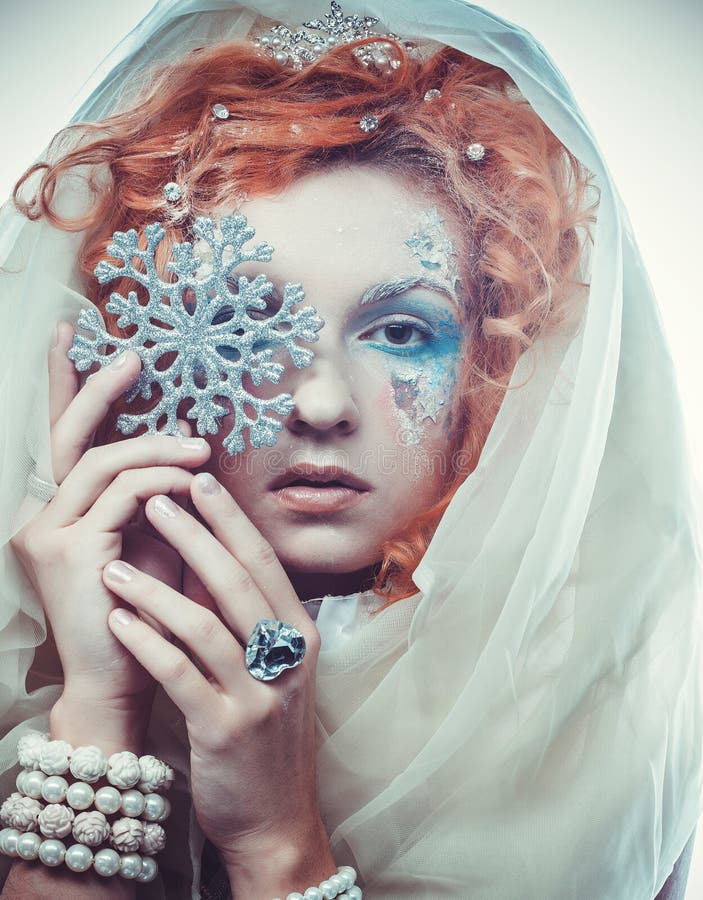 Snow-queen stock photo. Image of cold, model, ball, fashion - 28388398