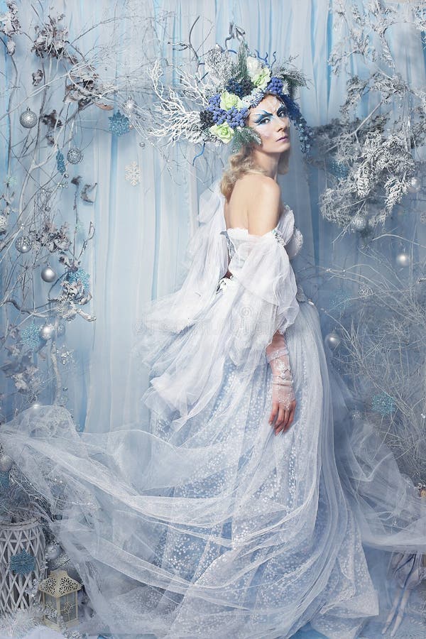 Snow-queen stock photo. Image of makeup, fairy, perfect - 36026392