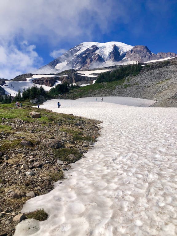 Snow editorial image. Image of rail, rainier, snow, skyline - 194458805