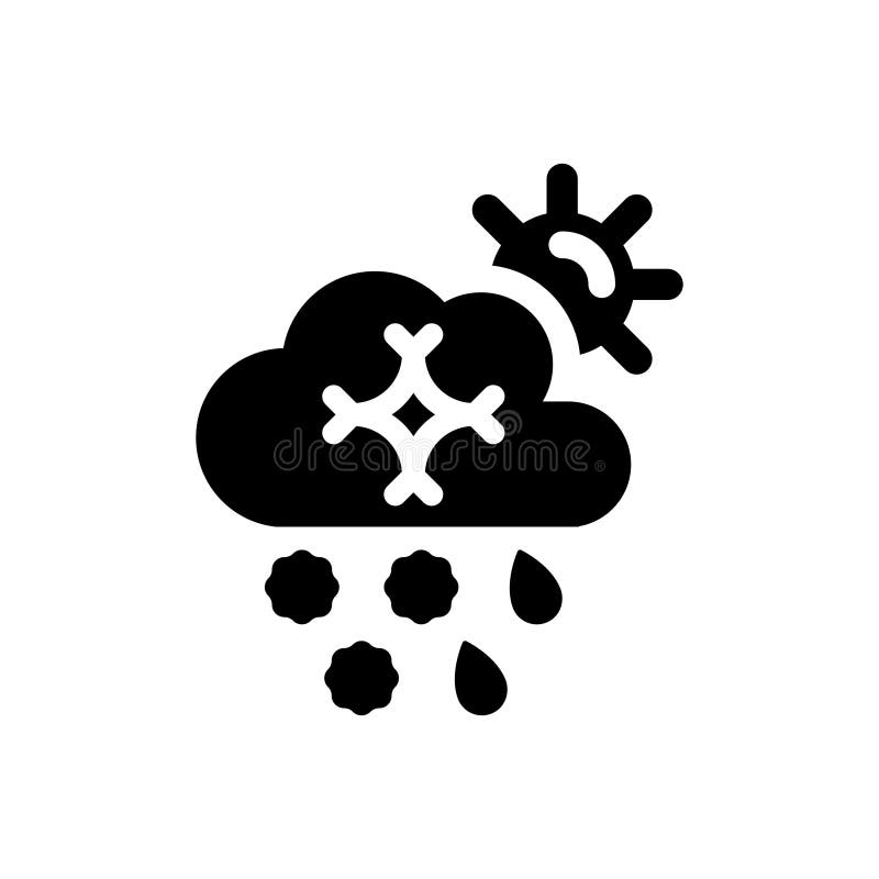 Snow rain icon stock vector. Illustration of symbol - 230674789