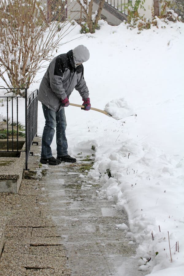 Snow removal stock photo. Image of snowfall, flatly, shovels - 35739196