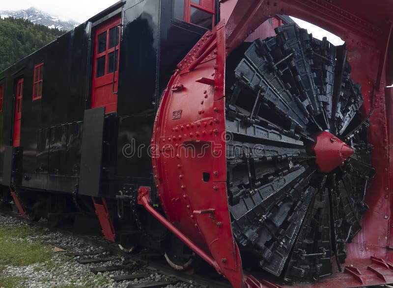 Snow Removal Train in Skagway Stock Image - Image of loneliness, arrows ...