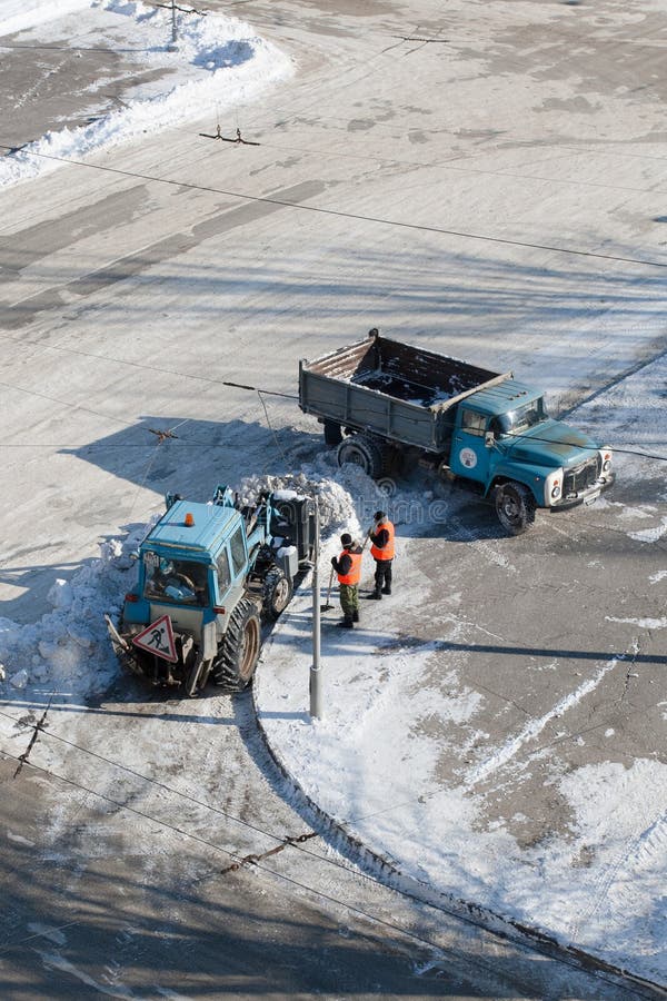 Snow removal editorial image. Image of metal, hopper - 63054905