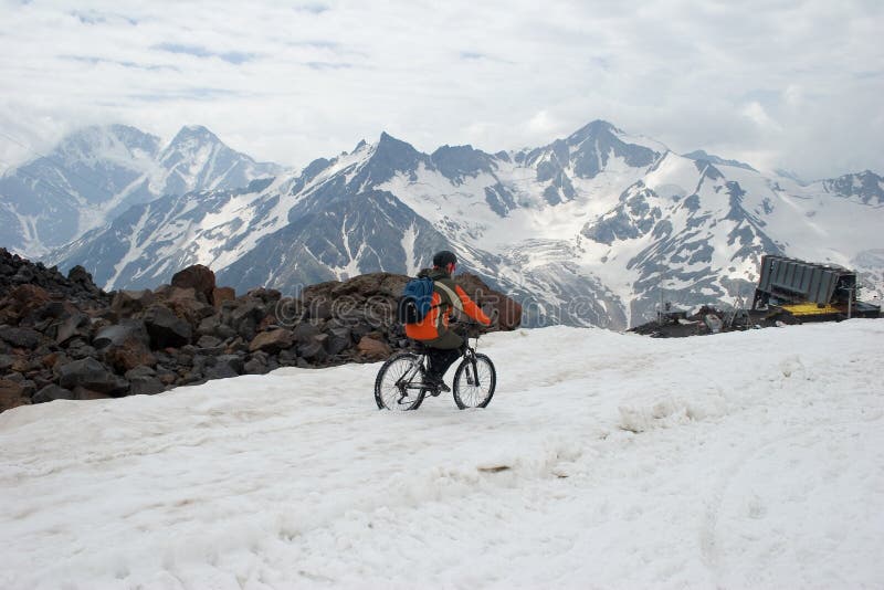 Snow ride stock image. Image of bicycle, nature, landscape - 3197143