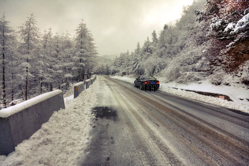 Snow Road stock photo. Image of road, season, winter - 17600168