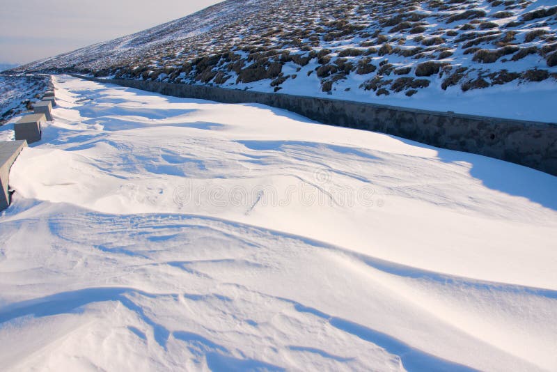 Snow road stock image. Image of scenic, slope, mountains - 38213893