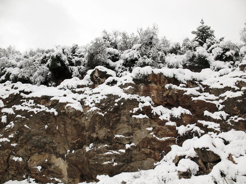 Snow on Rocks stock photo. Image of majestic, landscape - 36644456