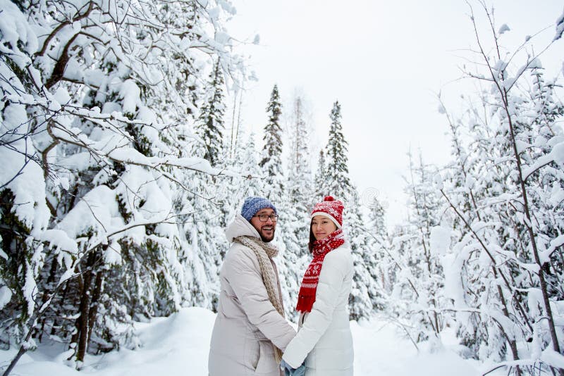 Winter romance stock photo. Image of heart, male, pair - 32047844