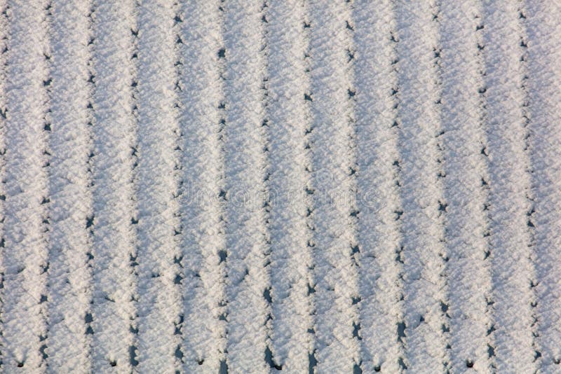 Snow on the Roof Tiles in Winter. Stock Image - Image of structure ...