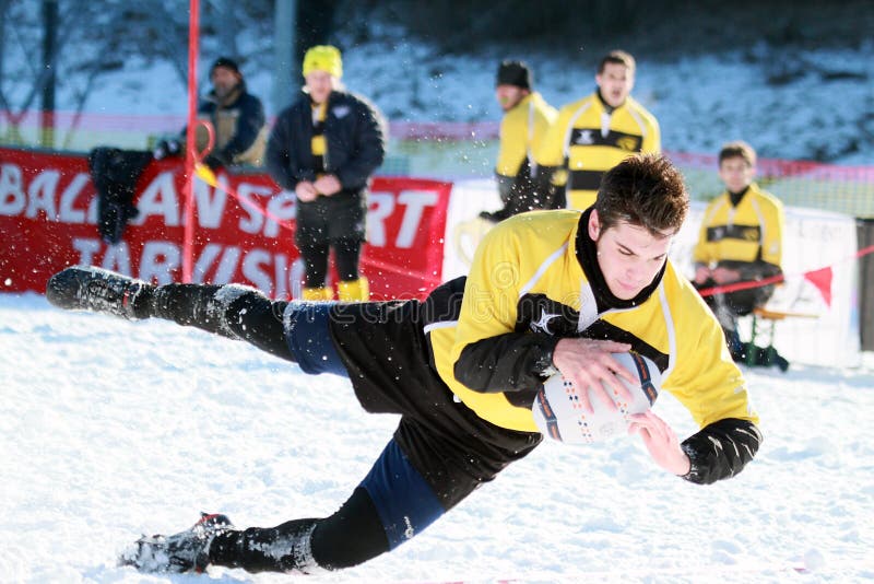 Snow Rugby International Tarvisio Editorial Image - Image of tournament ...