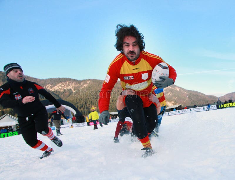 SNOW RUGBY INTERNATIONAL TARVISIO Editorial Stock Photo - Image of ...