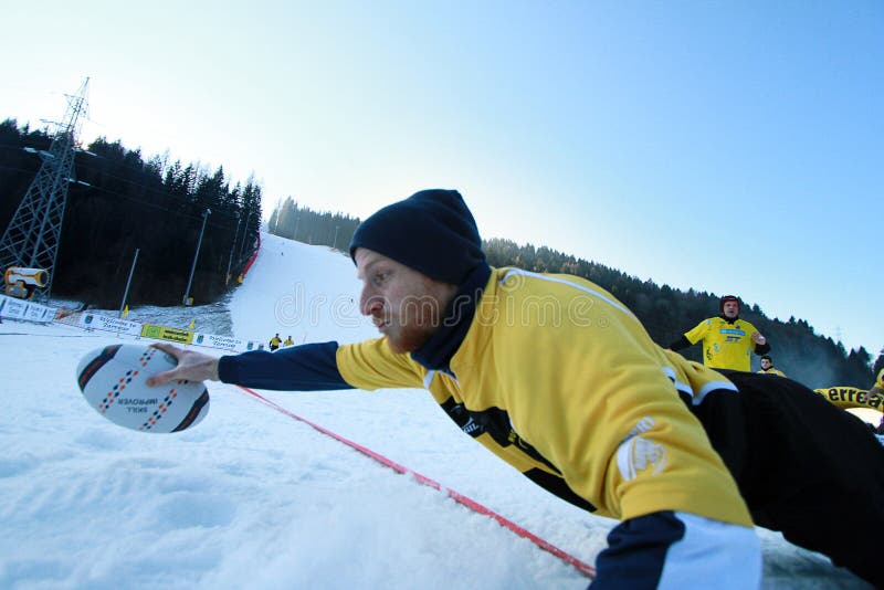 SNOW RUGBY INTERNATIONAL TARVISIO Editorial Image - Image of ...