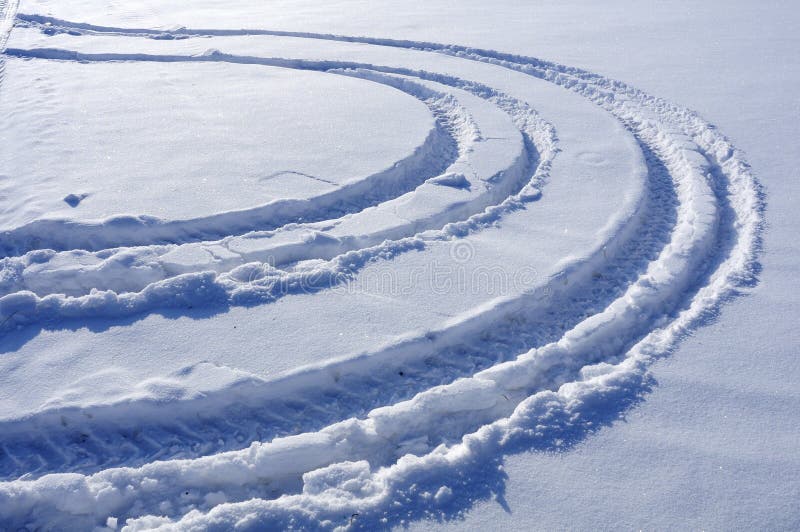 Snow of the rut stock image. Image of semicircle, season - 13071725