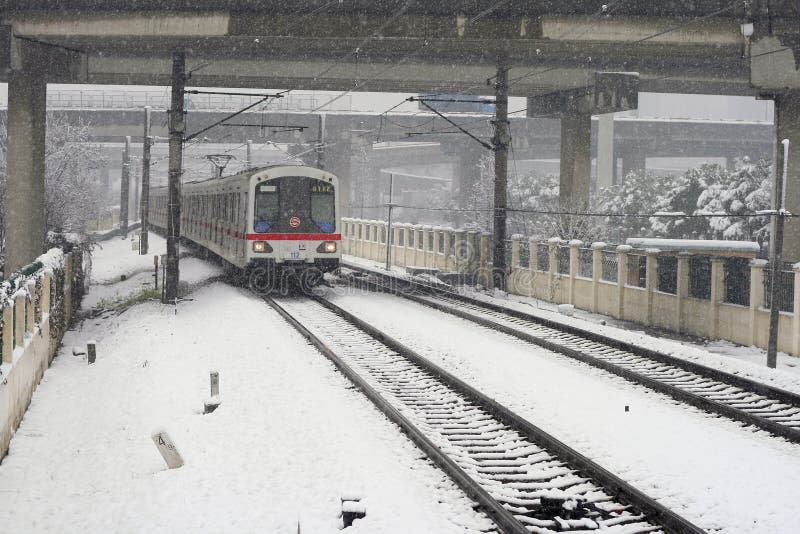 Snow s Shanghai Metro stock image. Image of background - 6975677