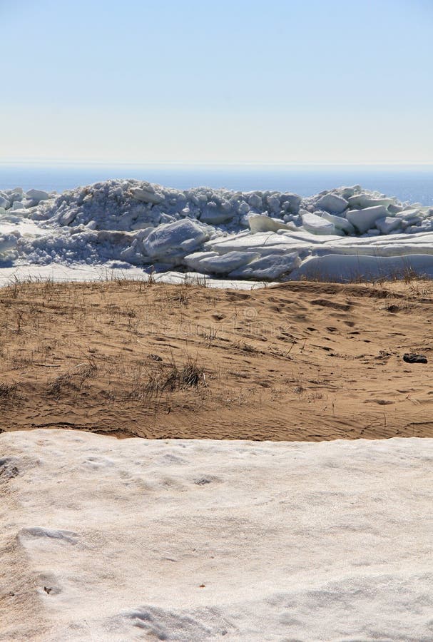 Snow and sand nine stock image. Image of surface, snow - 145328345