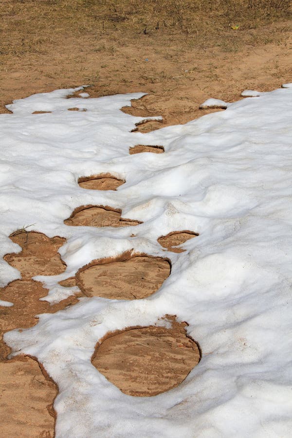Snow and sand six stock image. Image of spring, scene - 145328499
