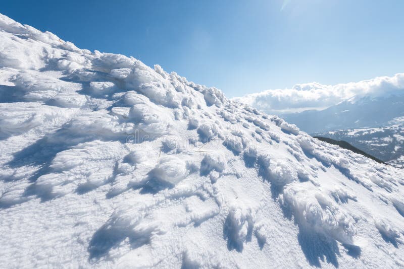 Snow shaped by the wind stock photo. Image of outdoor - 271294956