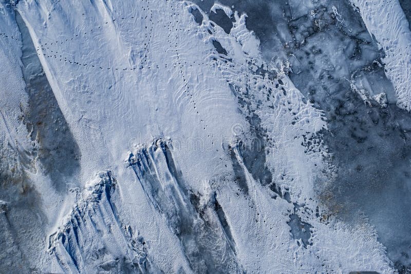 Snow Shattered Over the Ice Lake Stock Image - Image of glacier, lake ...