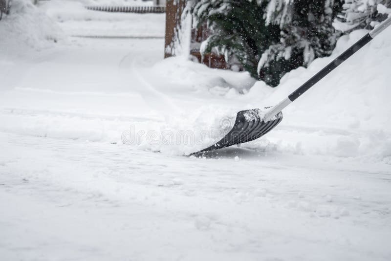 Snow is Shed while it is Snowing Stock Photo - Image of jacket, snow ...