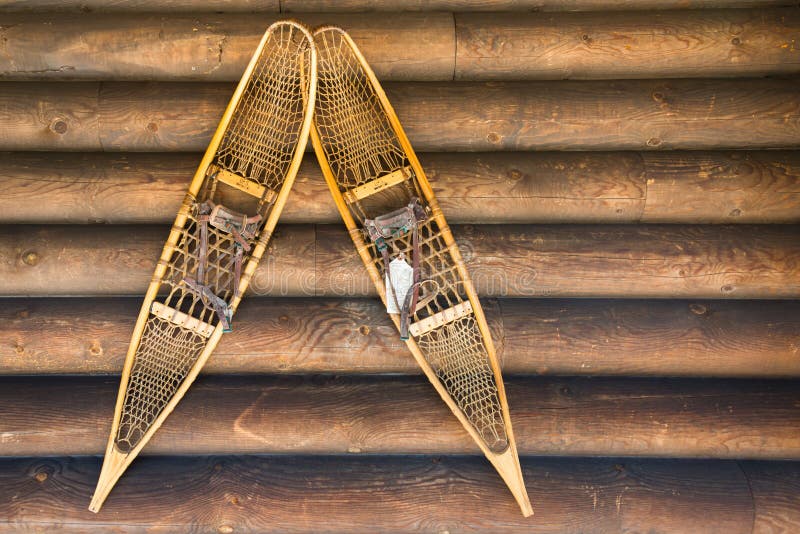 Snow Shoes stock image. Image of copy, mounted, mountaineering - 34200213