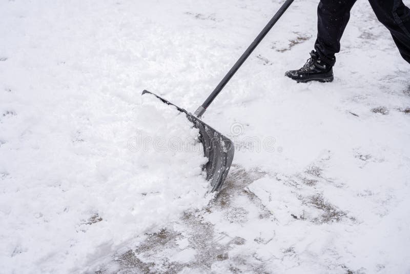 Snow Shovel is Moving the Snow from Your Path after a Recent Snow Storm ...