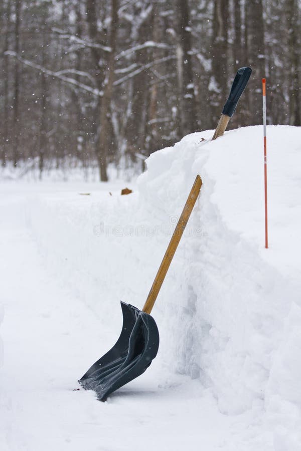 Shoveling snow stock image. Image of path, tool, snow - 7956183