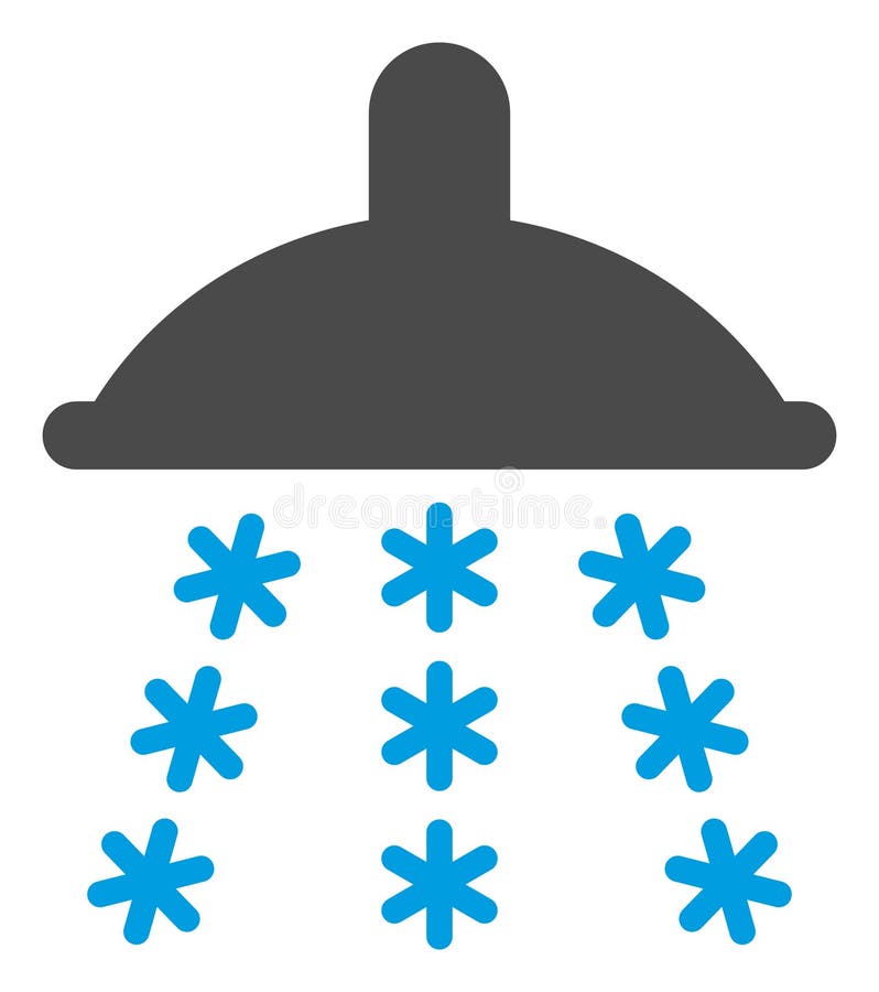 Snow Shower Flat Icon Illustration Stock Vector - Illustration of ...