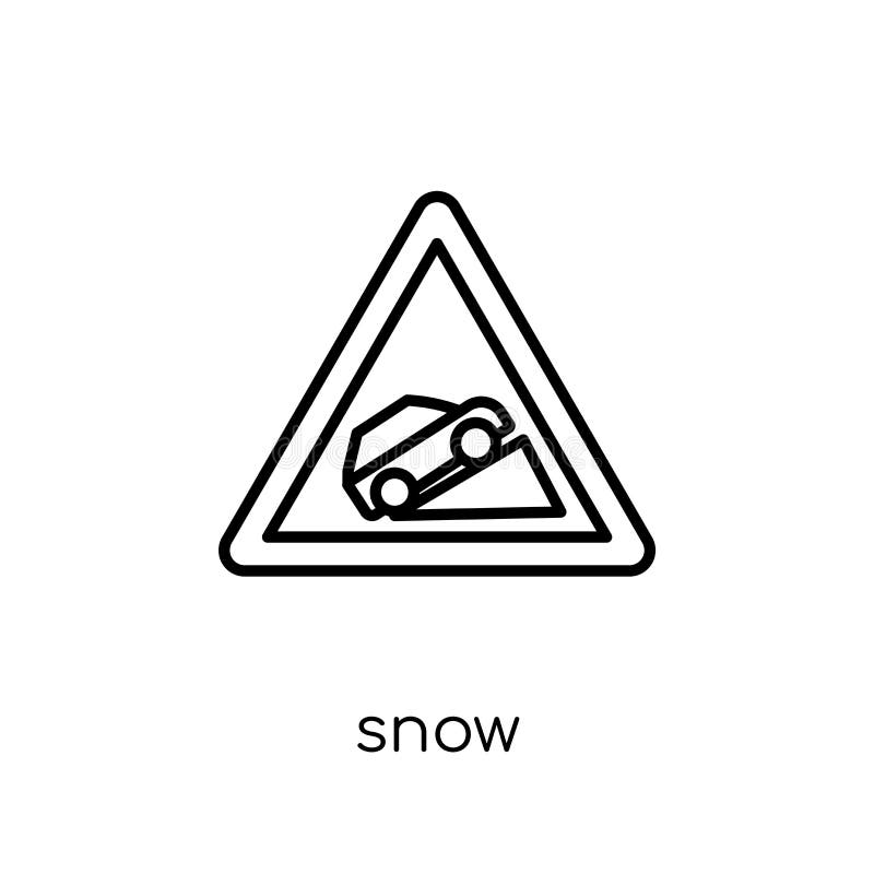 Snow Sign Icon. Trendy Modern Flat Linear Vector Snow Sign Icon Stock ...