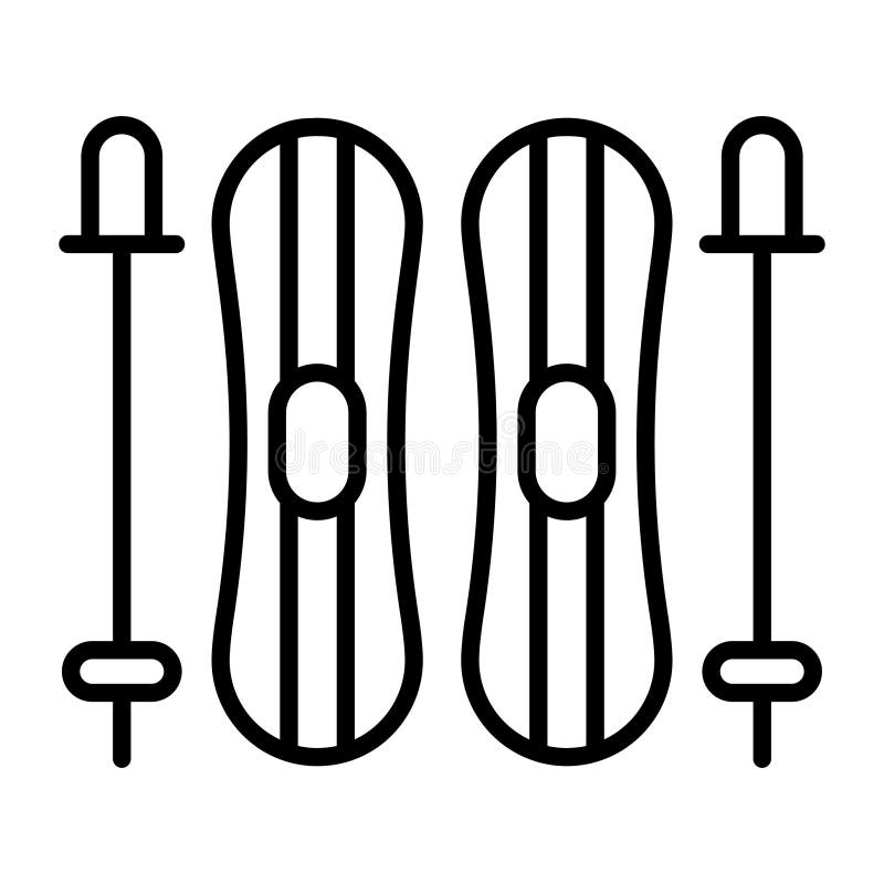 Snow Ski Vector Icon, Winter Games Stock Vector - Illustration of ...