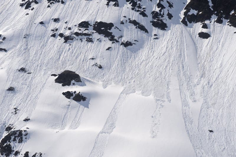 Snow slide in mountains stock photo. Image of outdoor - 11057470
