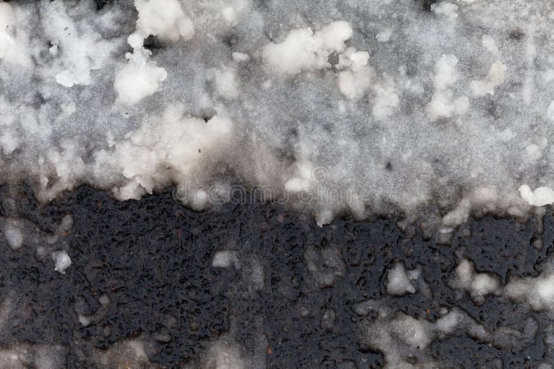 Snow slush stock photo. Image of change, melt, path, closeup - 84448642
