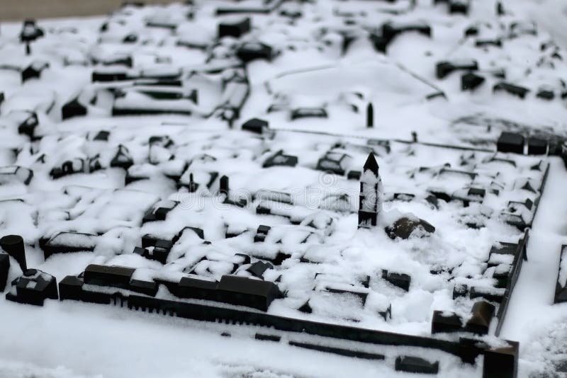 Snow in Split, Croatia stock photo. Image of focus, miniature - 168726578