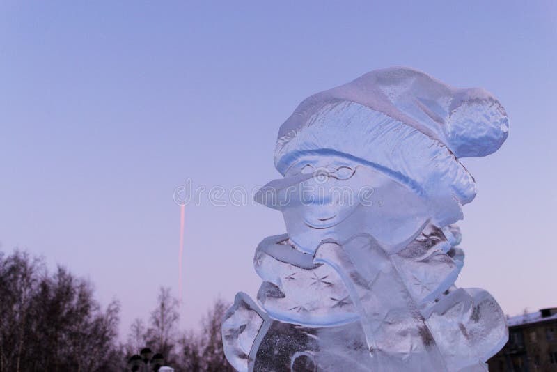 Ice sculptures in the city editorial stock image. Image of animal ...