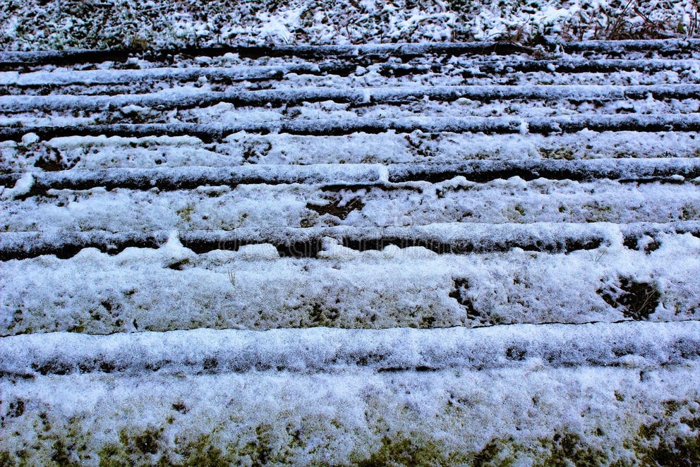 Snow on steps stock image. Image of city, cold, landscape - 108993433
