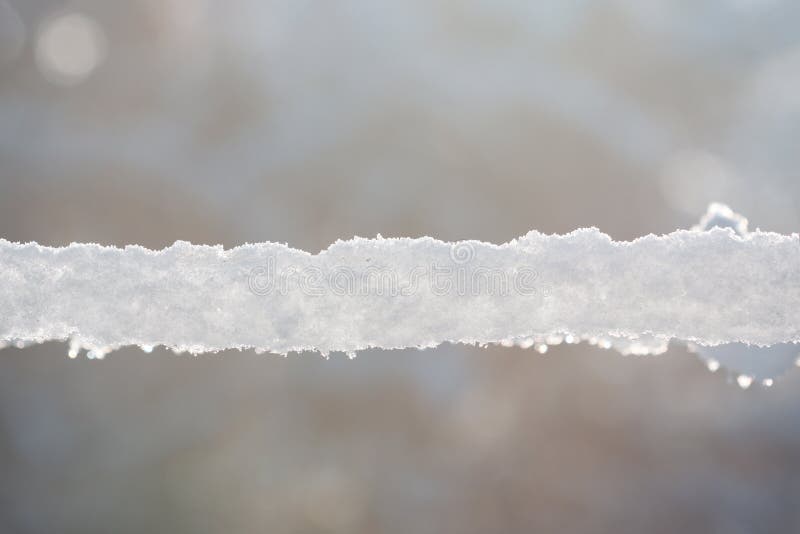 Snow sticks to the wire stock photo. Image of soft, sticking - 237480082