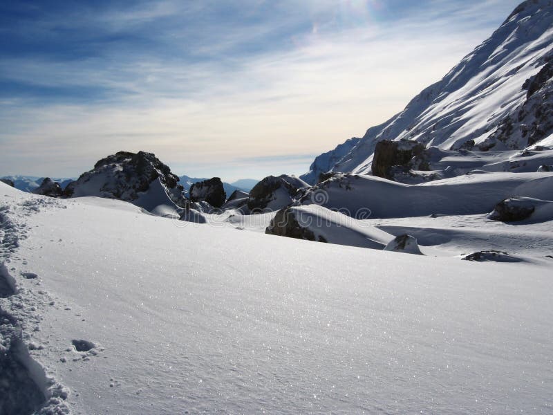 Snow and stone stock photo. Image of peace, peak, caucasus - 1120862