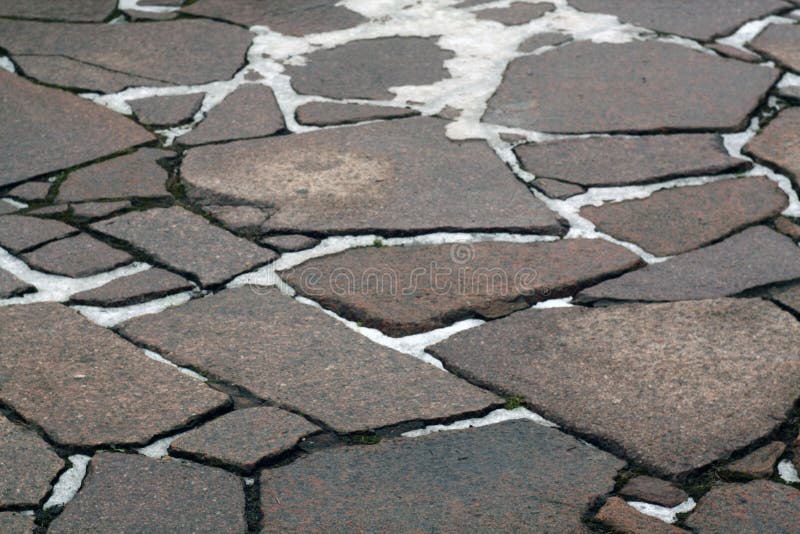 Snow on stone pavement stock image. Image of road, backdrop - 139710401