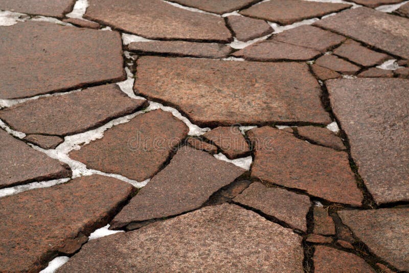 Snow on stone pavement stock image. Image of sidewalk - 139710643