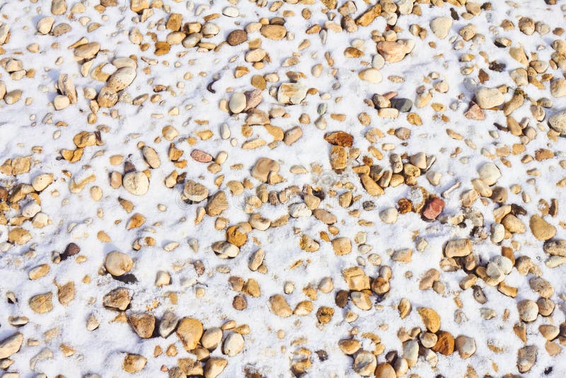 Snow and Stones Abstract Winter Texture Background Stock Photo - Image ...