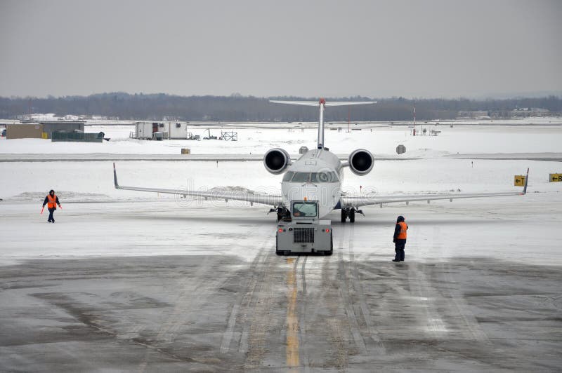 Snow Storm on the airport editorial stock image. Image of airplane ...
