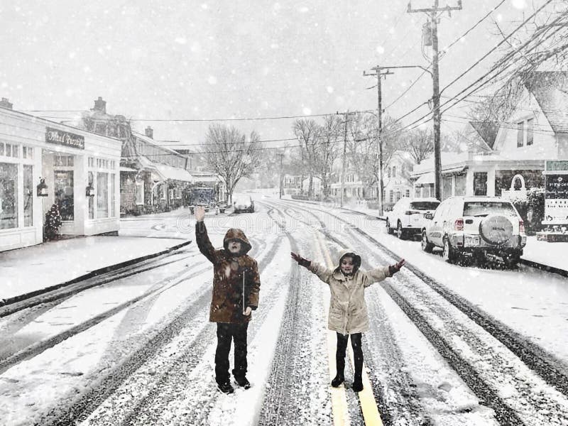 Snow Storm at Chatham, Cape Cod in Massachusetts Editorial Stock Photo ...