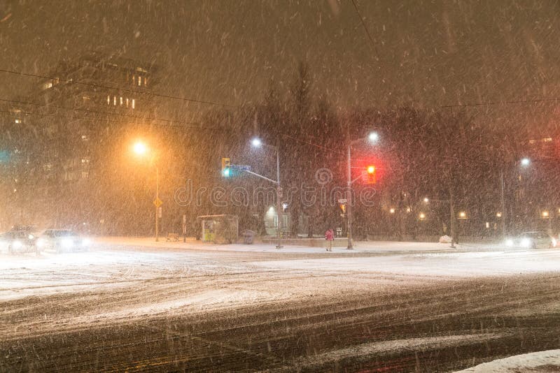Snow Storm in Toronto stock photo. Image of storm, exterior - 47030818