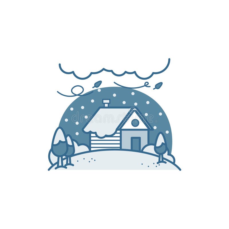 Snow Storm. Vector Illustration Decorative Design Stock Vector ...