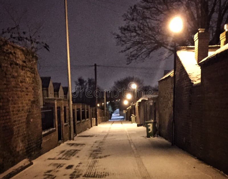 Snow street scene editorial photography. Image of street - 113652682